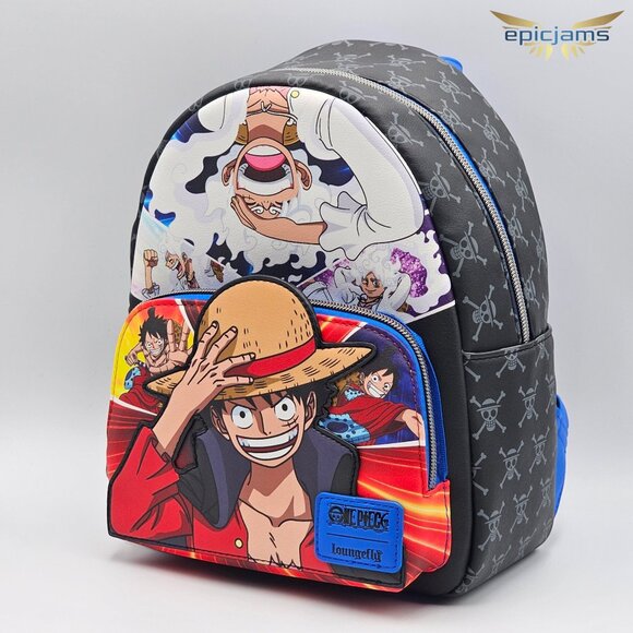 Loungefly | Bags | Loungefly One Piece Luffy Collage Mini Backpack ...